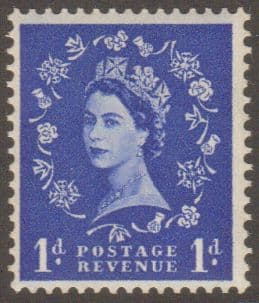 SG588a 1d 2 Misplaced Graphite Line 1958 2nd Graphite Issue Upright ...
