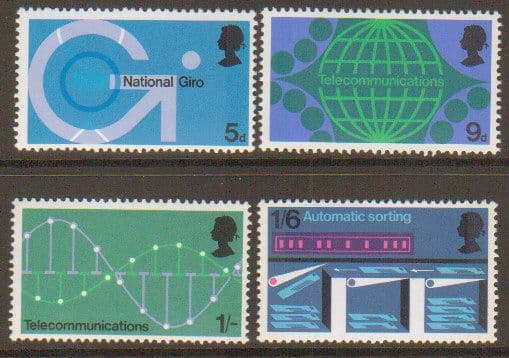 SG808-811 1969 Post Office Technology Stamp Set