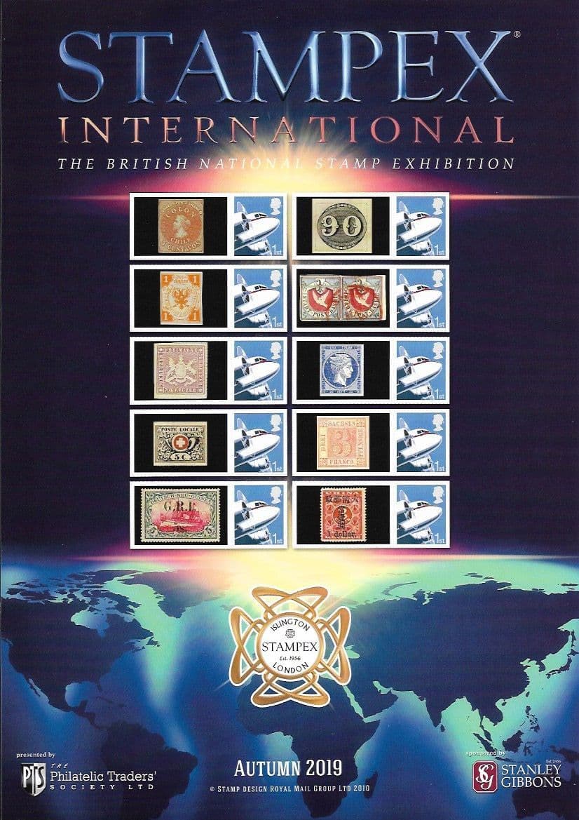 ST34 2019 Autumn Stampex Smilers Sheet - International Stamp Exhibition