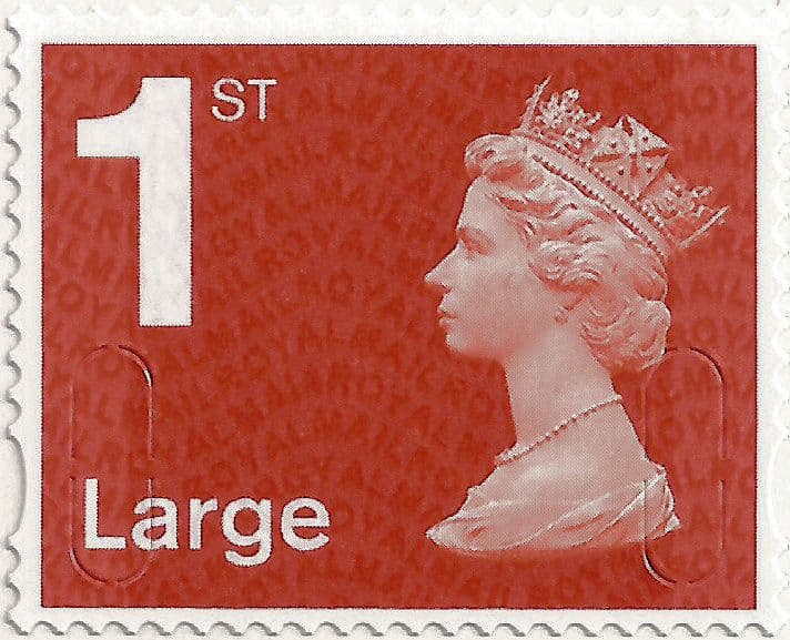 U3037 Security Machin Stamp 1st Large Vermilion Source Code F Date Code 14