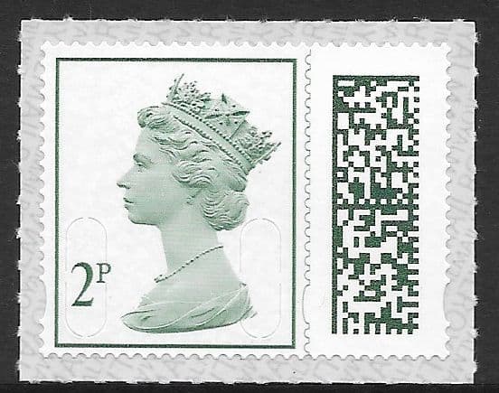 V4702 2p Barcoded Machin MAIL M22L No Source Code Date Code 22
