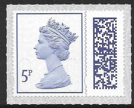 V4705 5p Barcoded Machin MAIL M22L No Source Code Date Code 22