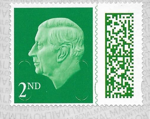 V5012 24 2nd Class Small Barcoded Stamp MBIL M24L Source Code B Date ...