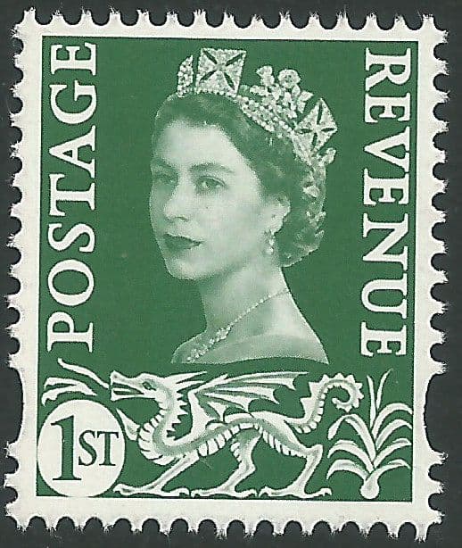 W145 1st Class Green Wilding Design Wales Regional Stamps