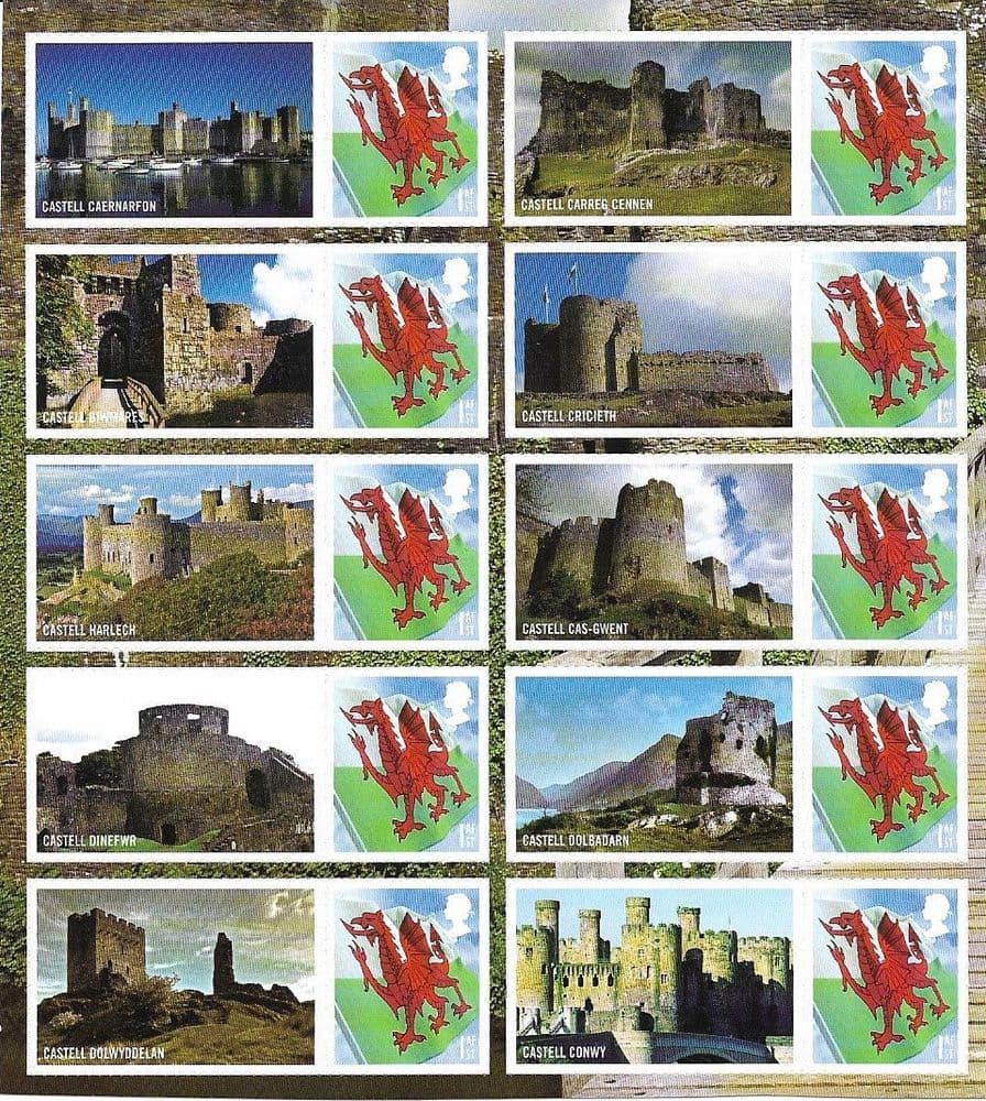 W148ss 1st Class Flag Self Adhesive Set of 10 Labels
