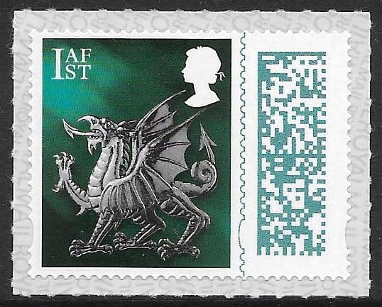 W163 1st Class with Barcode Self Adhesive Wales Regional Stamps