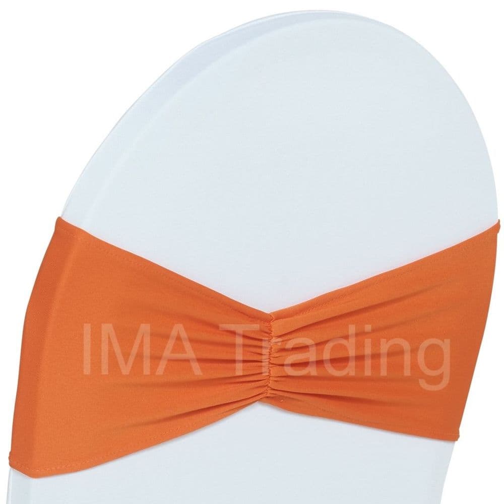 Orange Ruffled Spandex Lycra Band