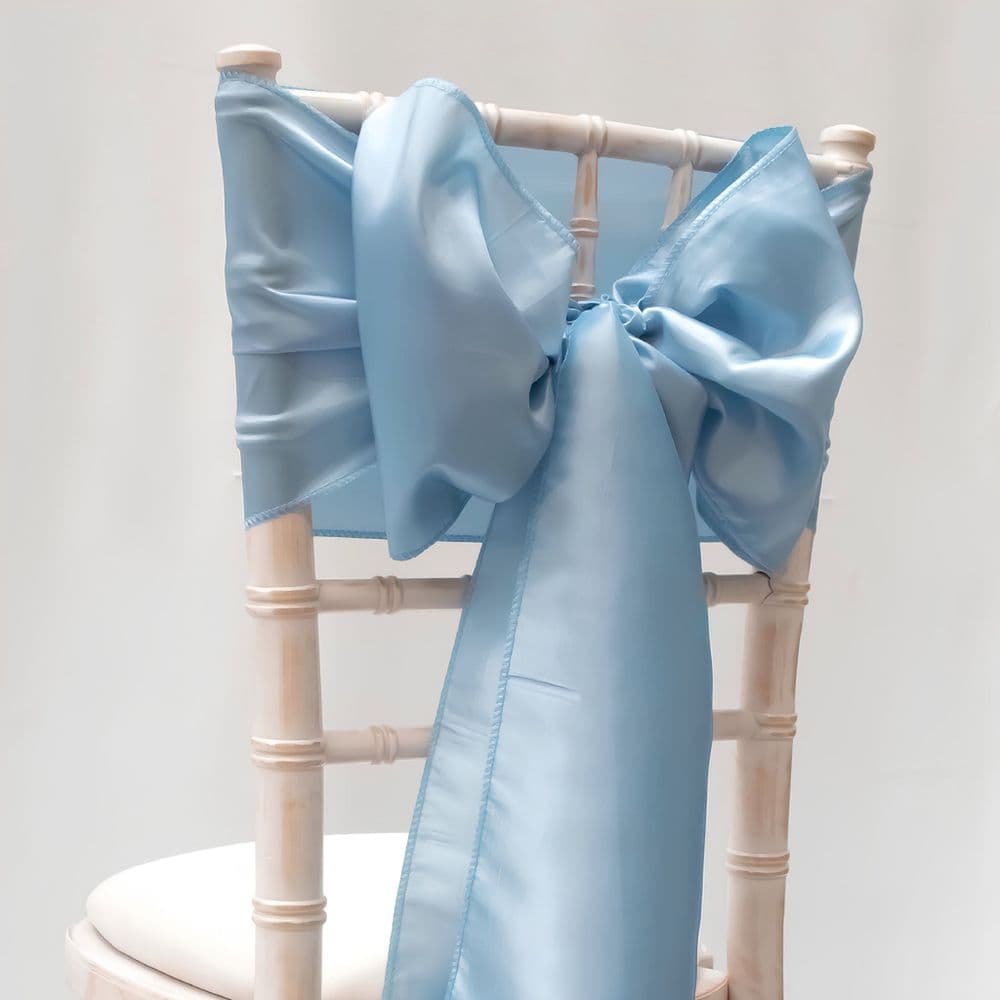 Sky Blue Taffeta Sashes