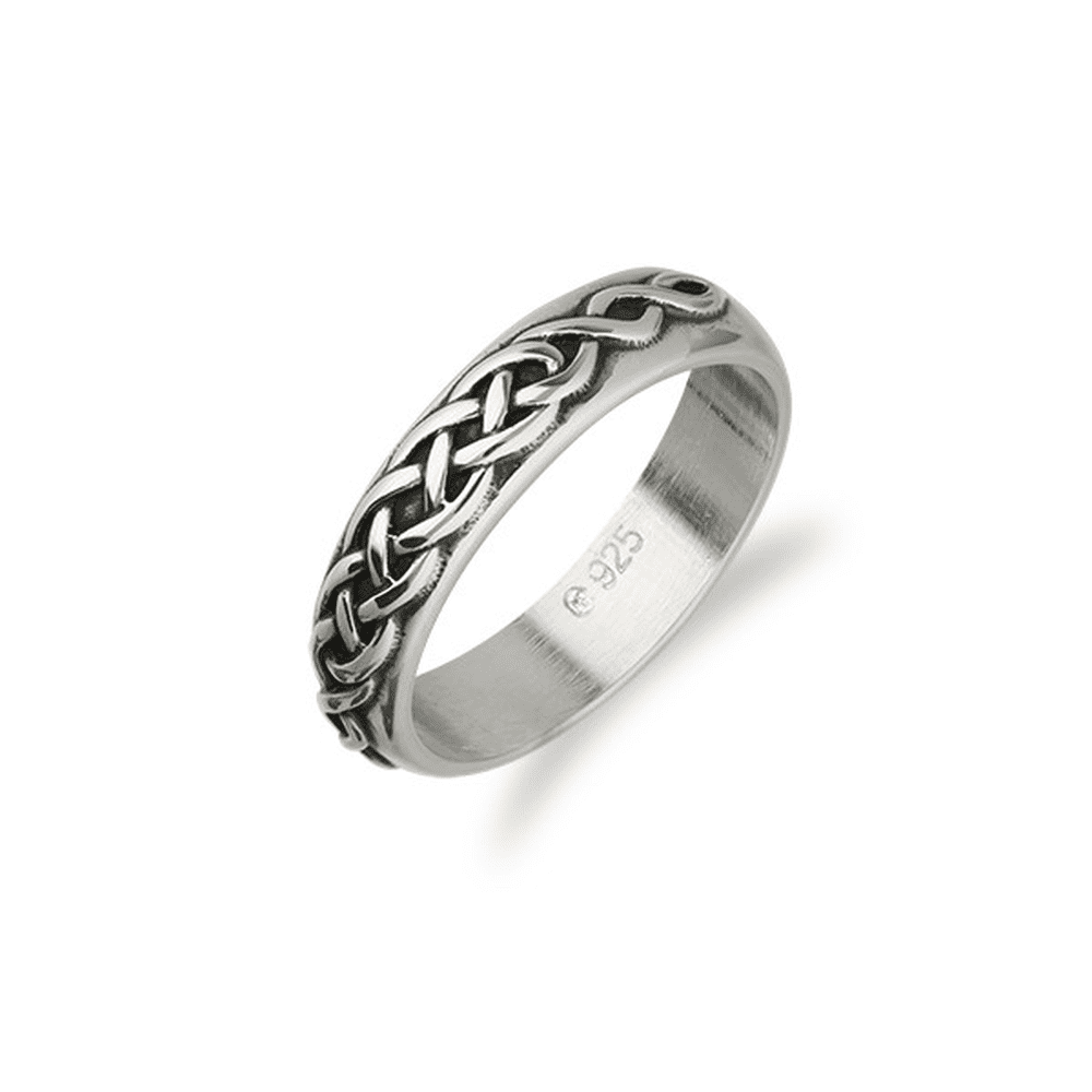 Ortak Sterling Silver Celtic Eternity Knotwork Ring