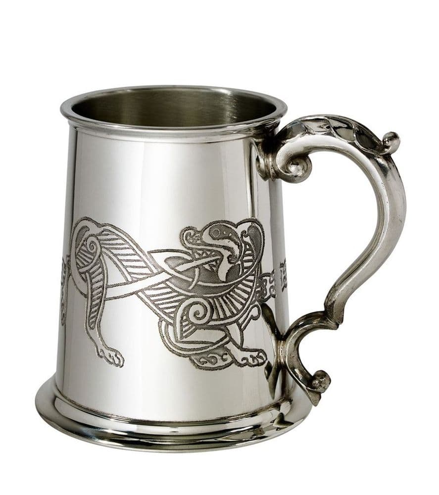 Celtic Pewter Tankard – Lion Design