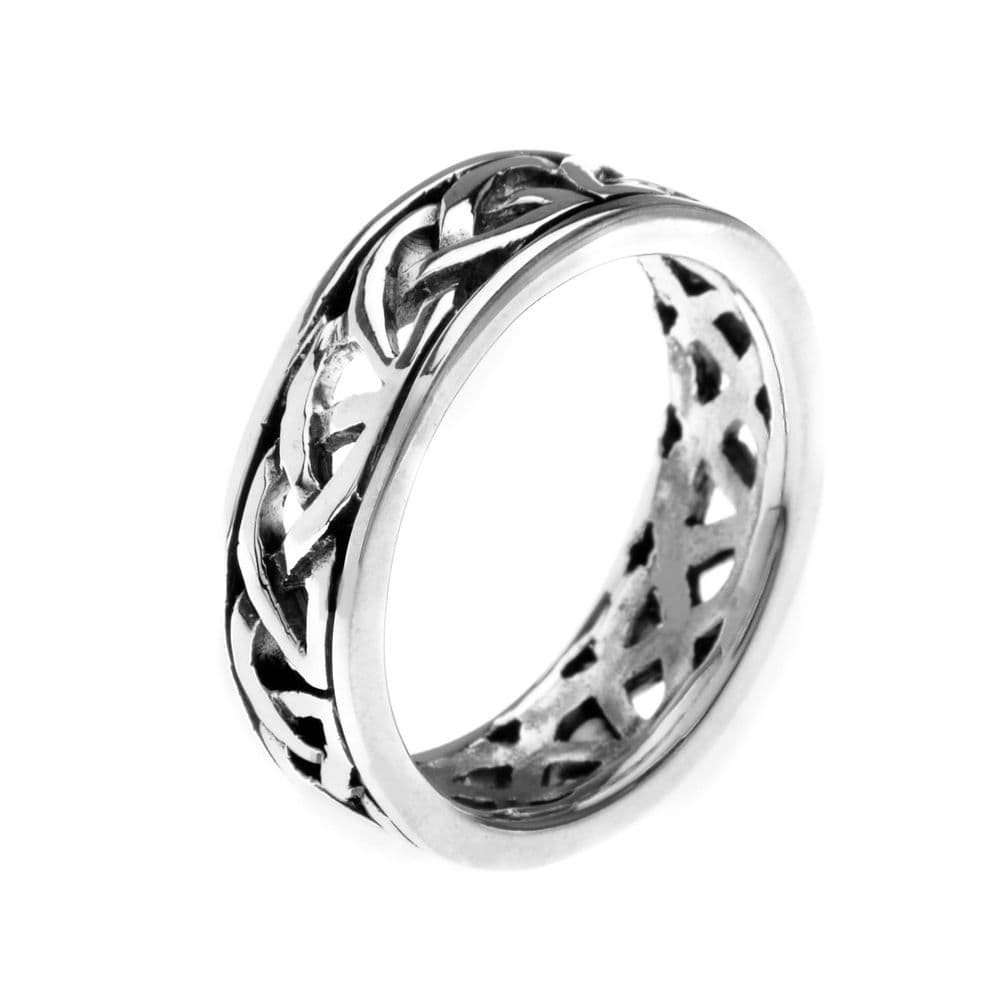 Celtic Loop Knotwork Sterling Silver Ring – Handmade