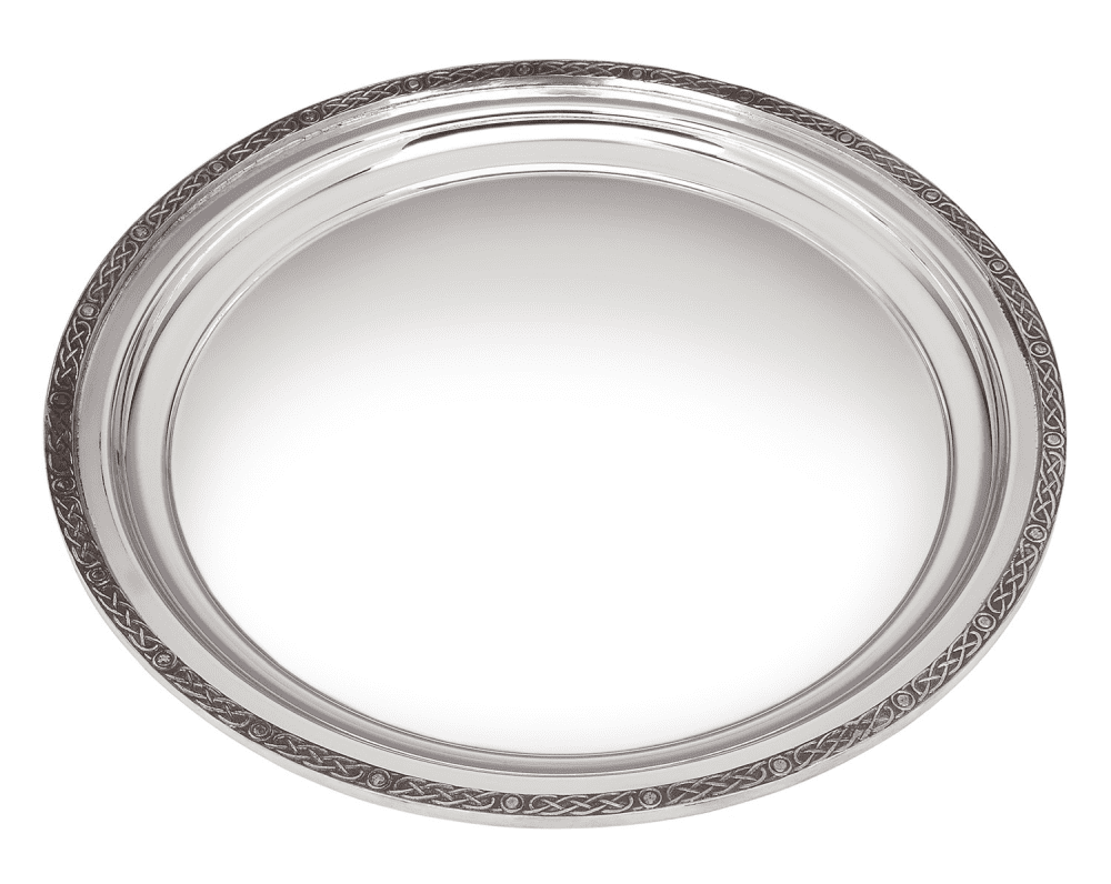 Celtic Rim Pewter Tray – & Polished Finish