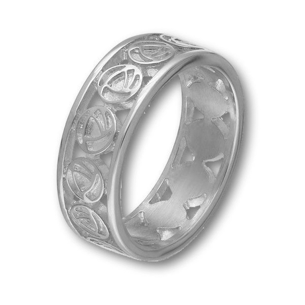 Ortak Sterling Silver Ring – Glasgow Rose Design