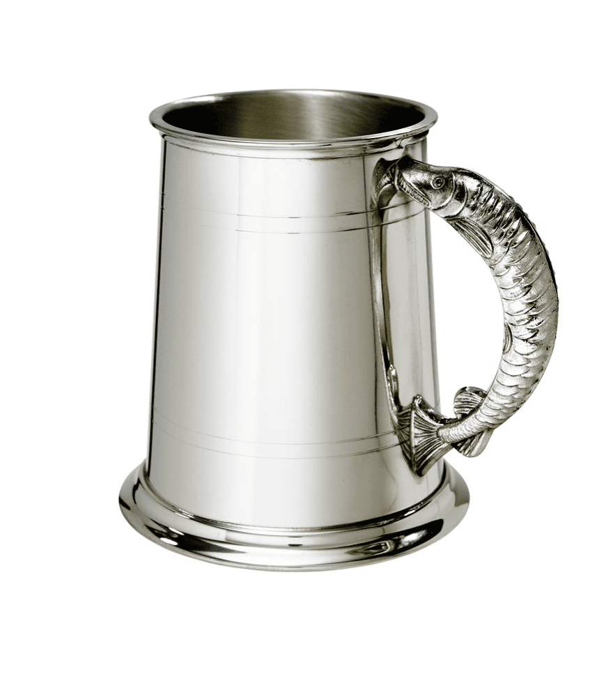 Pewter Tankard with Fish Handle - UK