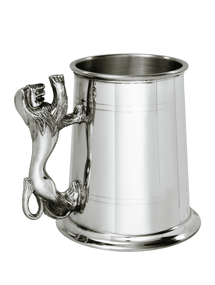 Lion Handle Pewter Tankard – Elegance