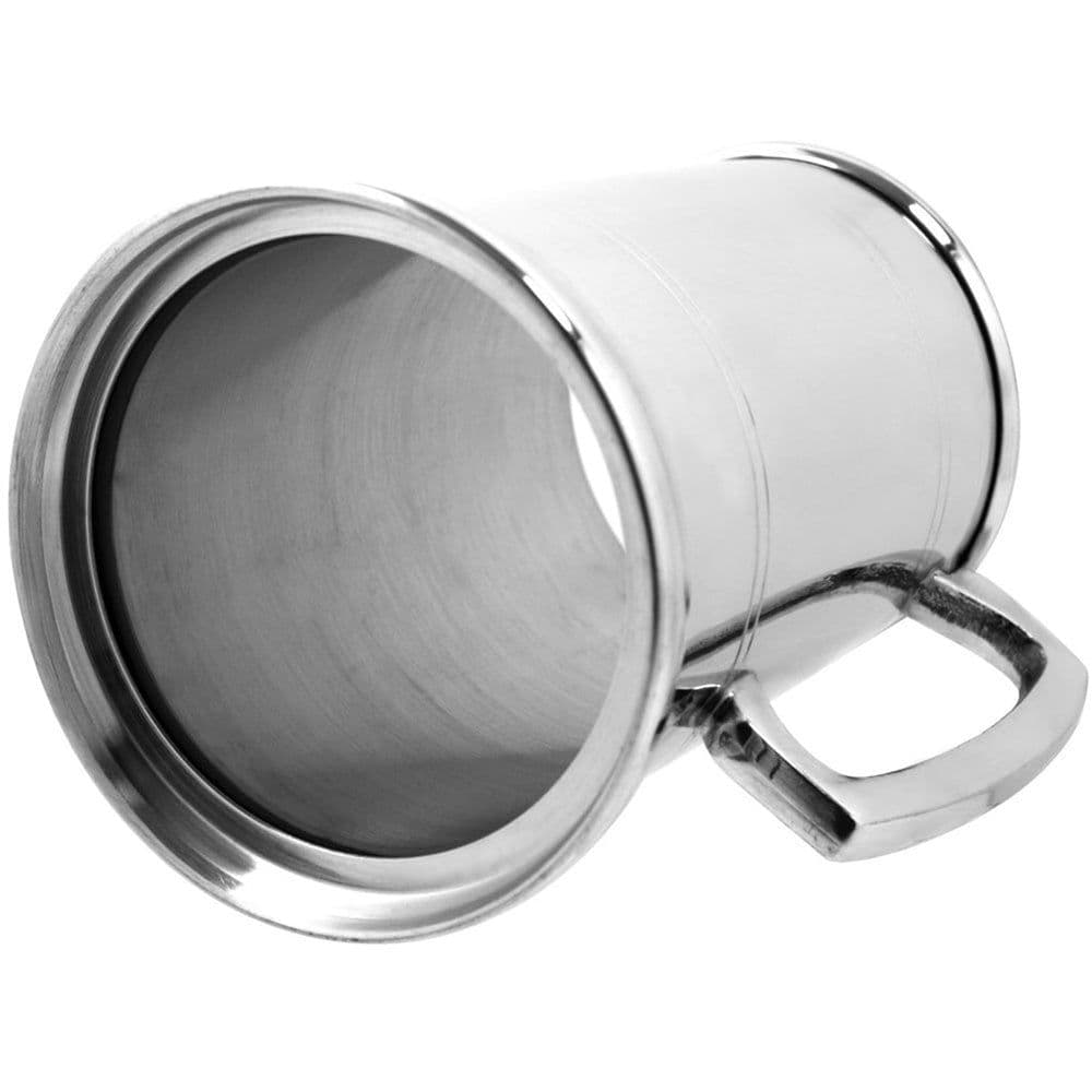Handmade Pewter Beer Mug Tankard with Glass Bottom