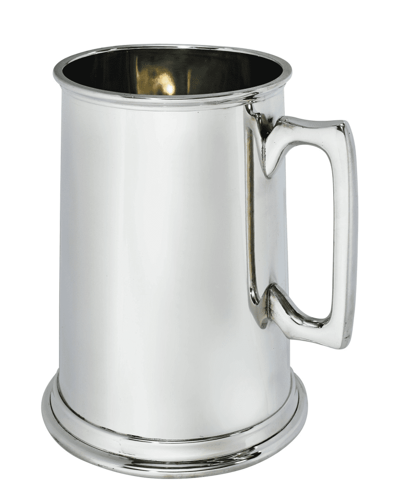 Plain Giant Pewter Tankard – & Shiny Finish