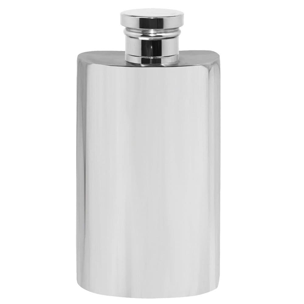 English Pewter Slimline Plain Hip Flask – Elegance