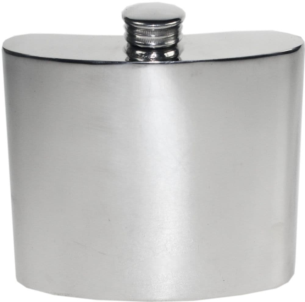Plain Pewter Kidney Hip Flask – Elegance