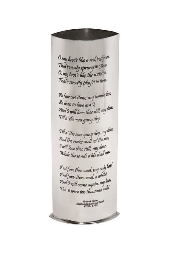 Red Rose Pewter Bud Vase – Elegance