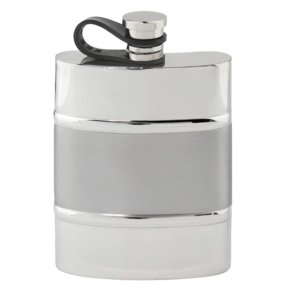 English Pewter Company Satin Band Hip Flask