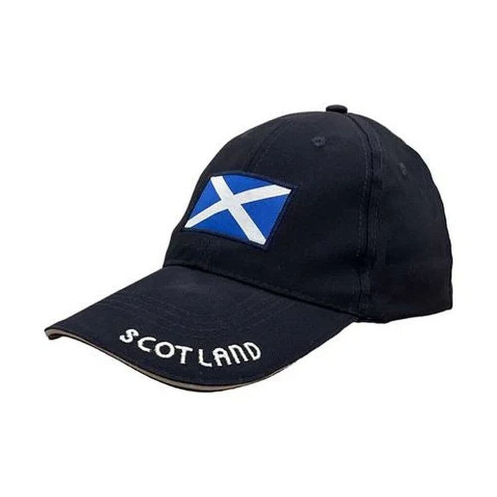 Scotland Cotton Baseball Cap with Saltire Embroidery