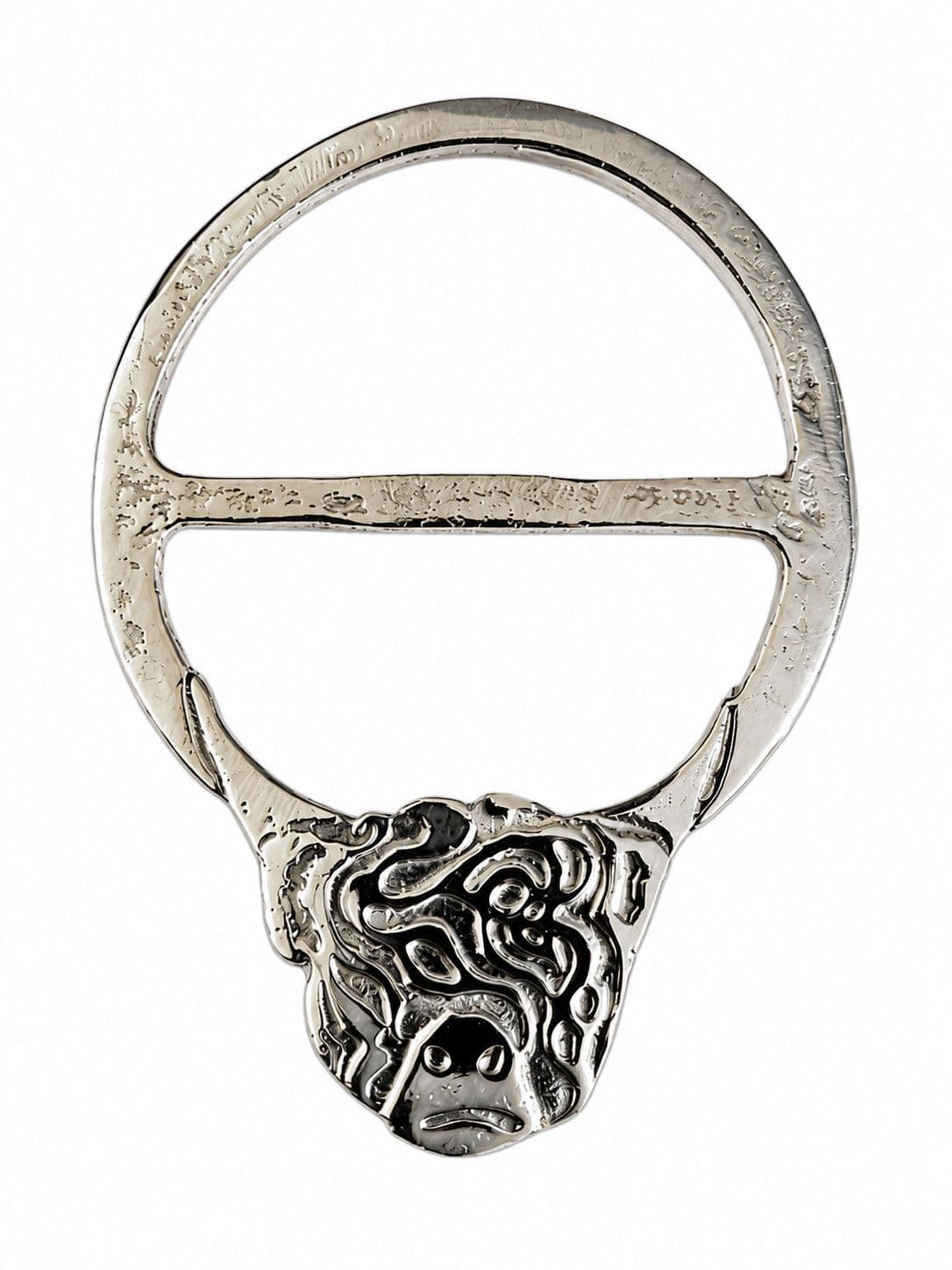 Scottish Highland Cow Pewter Scarf Ring Handmade in Ayrshire Scotland ...