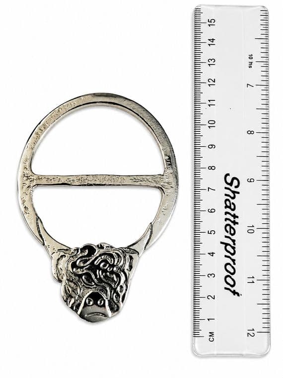 Scottish Highland Cow Pewter Scarf Ring Handmade in Ayrshire Scotland ...