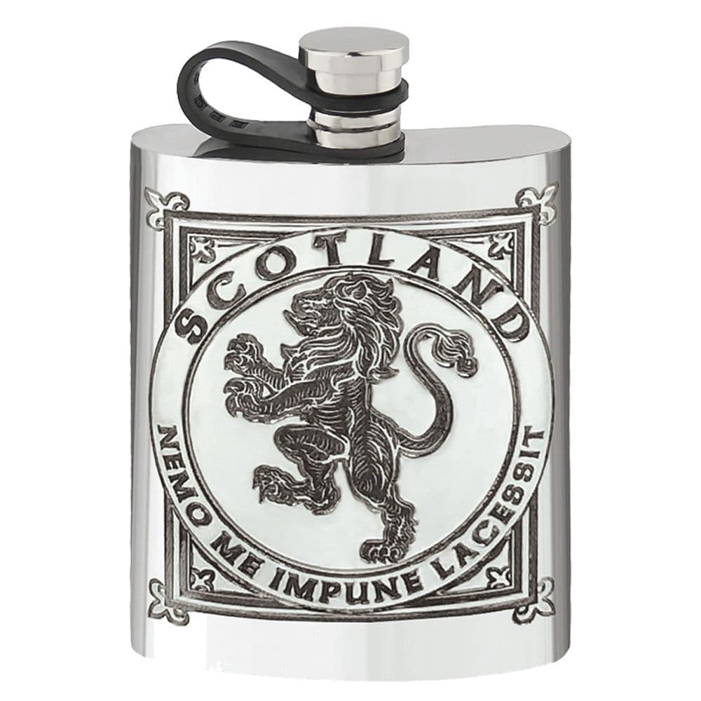 English Pewter Company 6oz Hip Flask - Scottish Lion