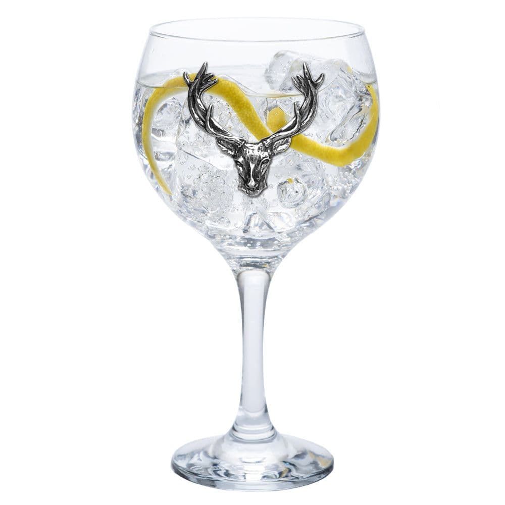 Personalised Pewter Stag Head Gin Glass – 620ml