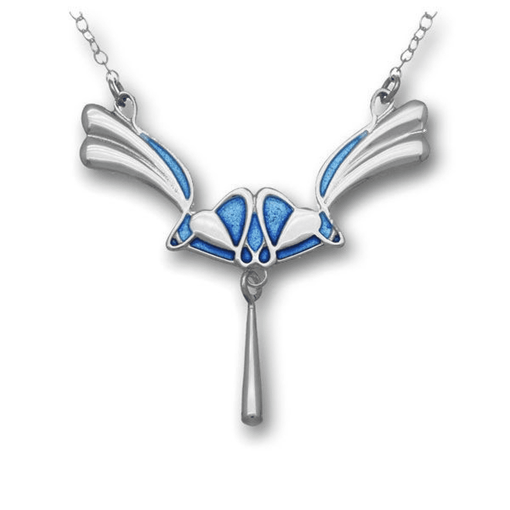 Sterling Silver Pat Cheney Necklet | Midnight Sapphire Enamel ...