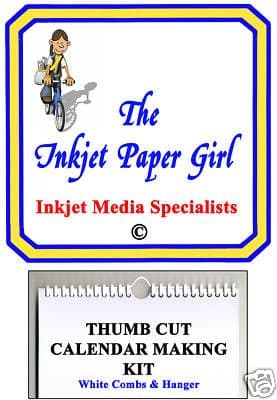 2 x A4 Blank Calendar Making Kit Any Year Portrait 155g Gloss/Gloss ...