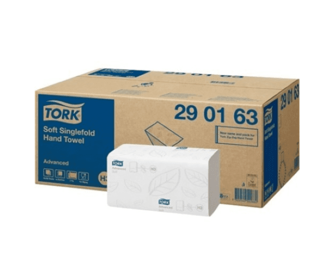 290163 Tork Advanced V Fold Hand Towels H3 2ply 3750 sheets per case ...