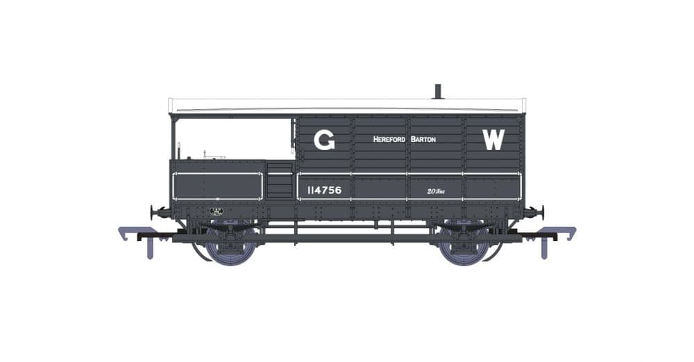 918001 GWR Dia AA20 Toad No 114765 Hereford Barton GW grey large