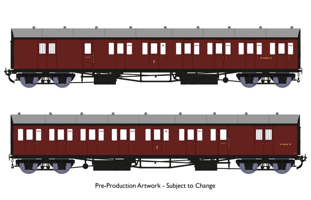 946006 B-Set coaches BR maroon livery Was 154 99