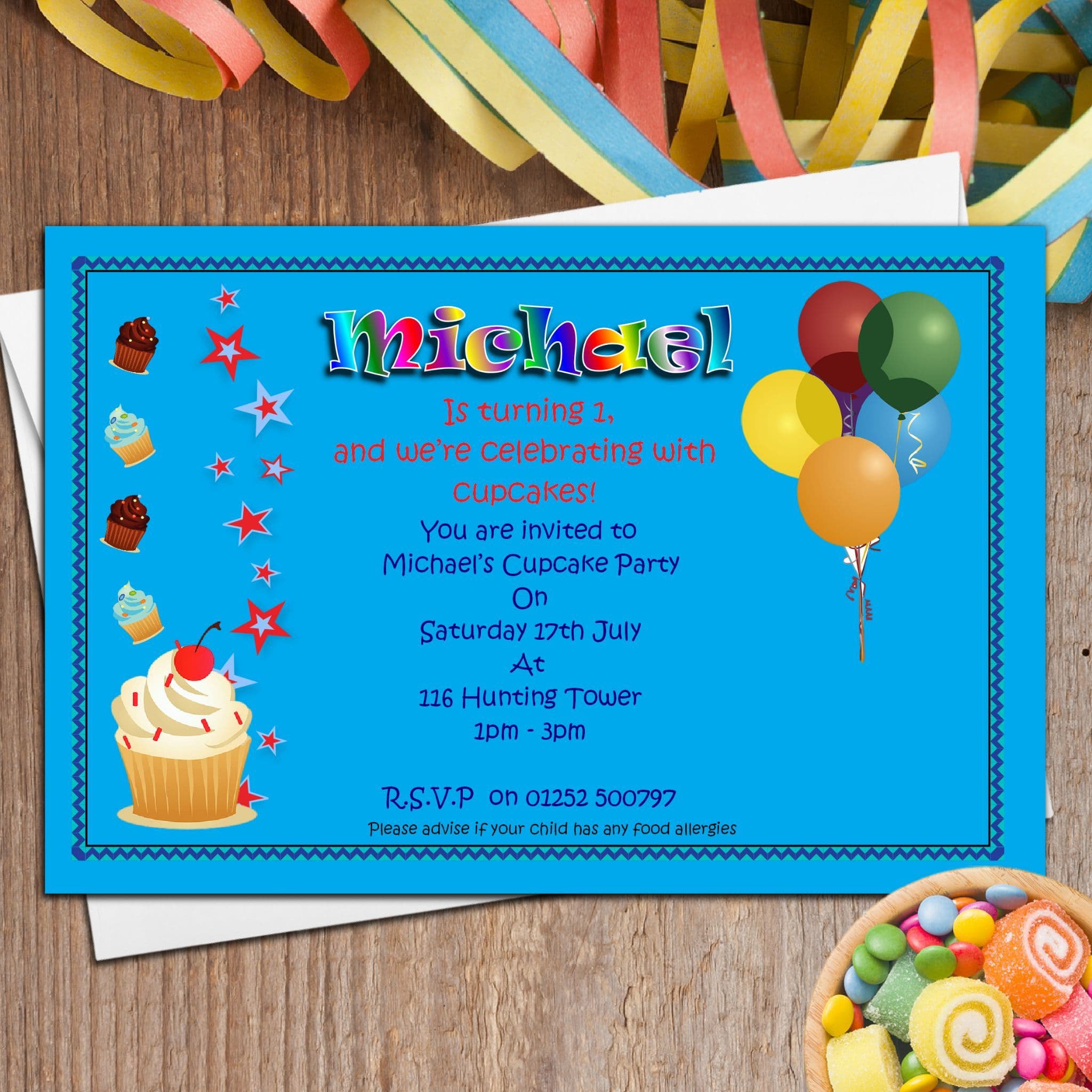 10 Boy Birthday Invitation Card Editable Space Birthday Party