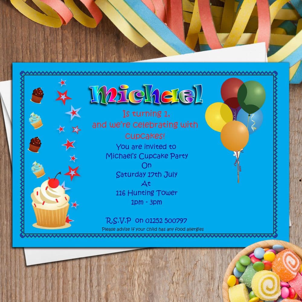 6 Cupcake Birthday Invite Cupcake Birthday Invitation Images Free