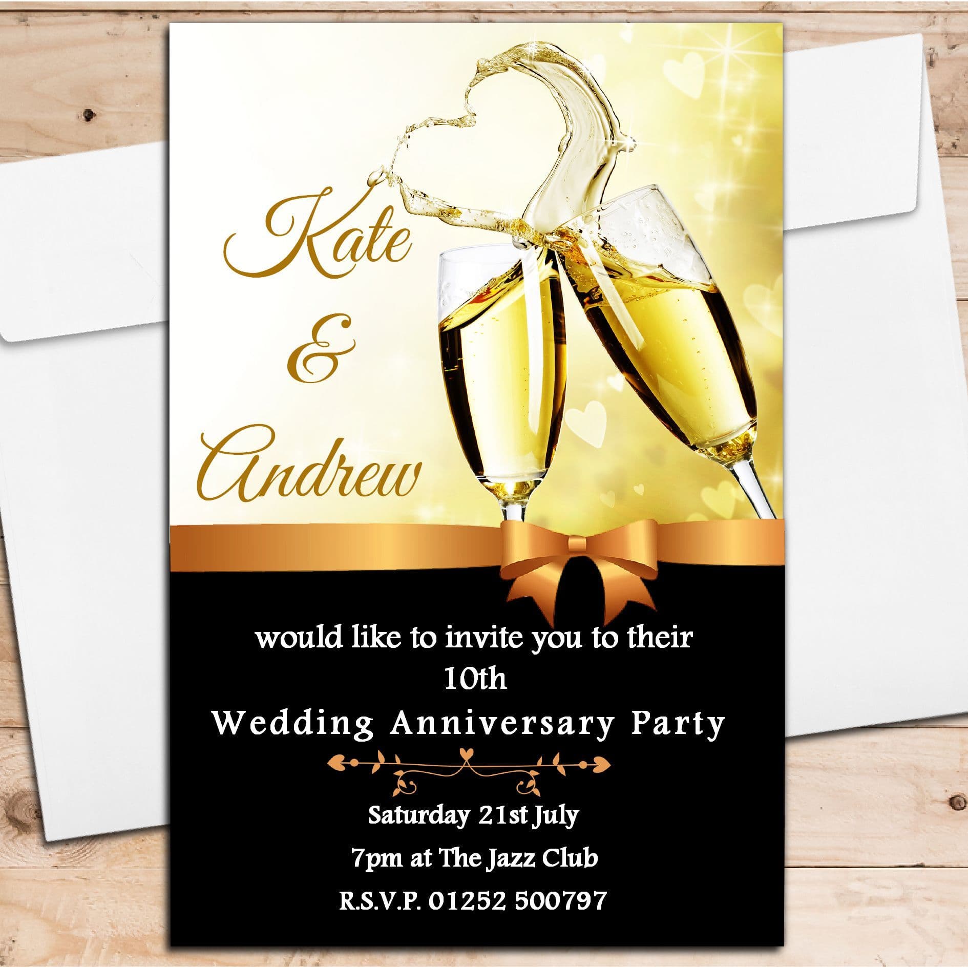 Modern Wedding Anniversary Invitations Elegant Minimalist Wedding