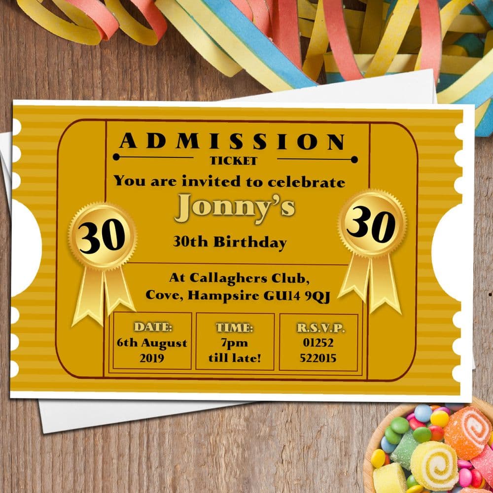 Admission Ticket Invitation Template New Year Party Admission Ticket