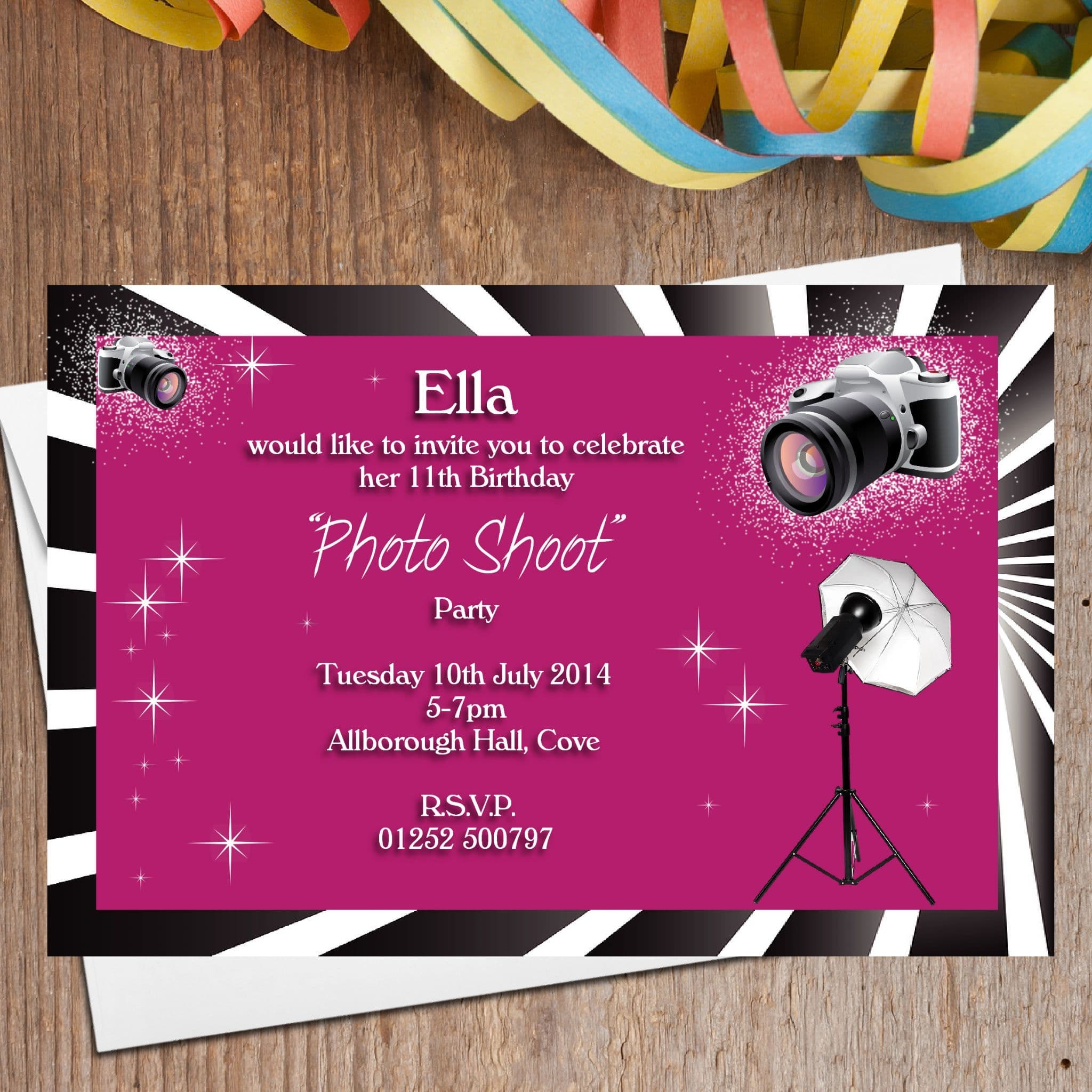 Pre Party Invitation Photo Shoot Invitation Card To A Private View,