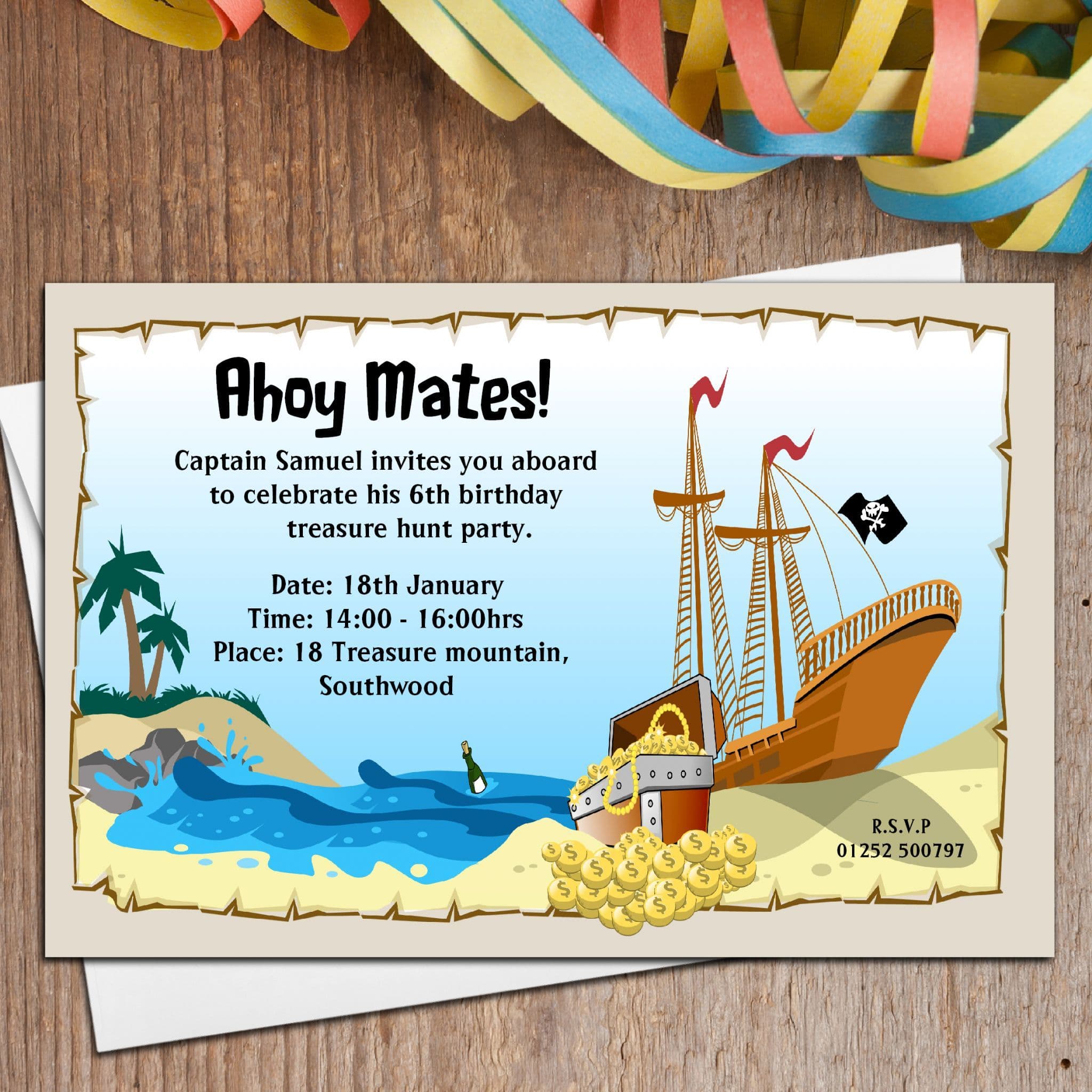Printable Pirate Invitations Beach Hen & Bachelorette Party Themes
