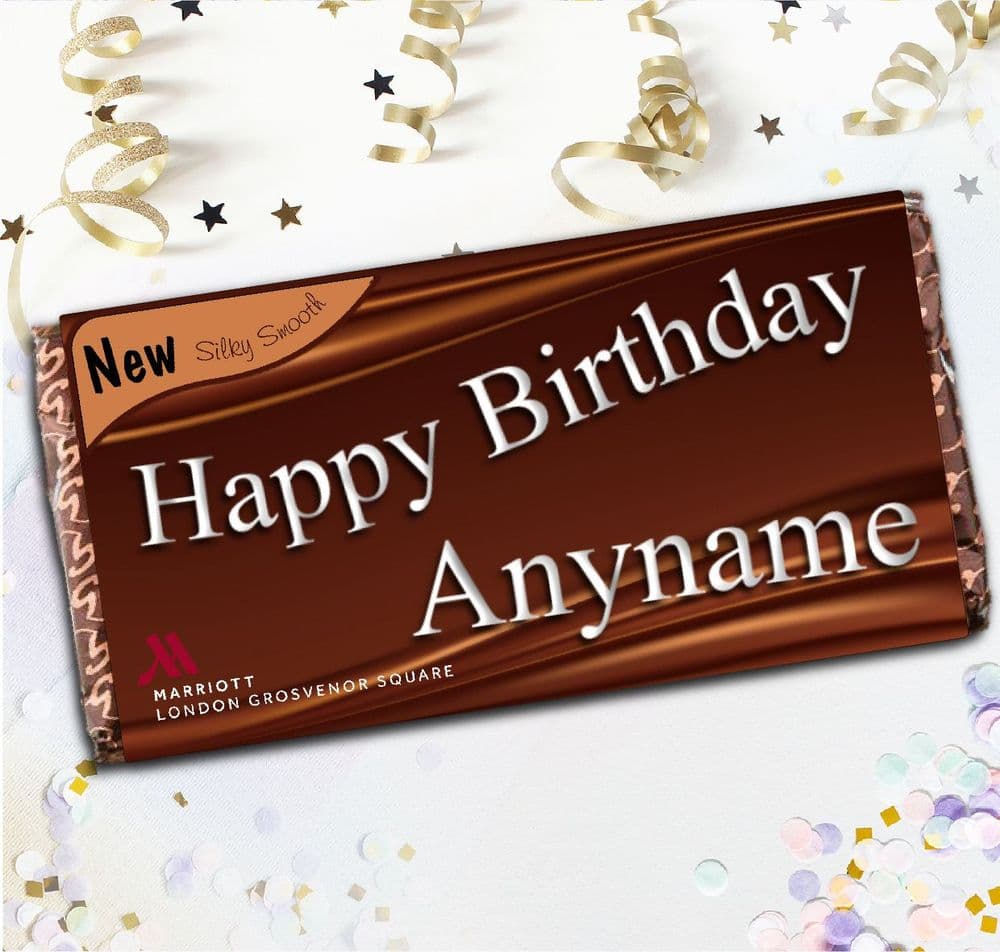 Personalised Birthday Chocolate Bar - Use for Marriott Hotel Only