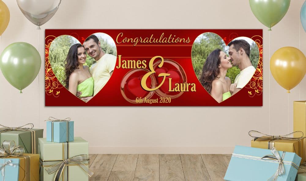 Personalised GIANT Large Congratulations Wedding Engagement Anniversary ...