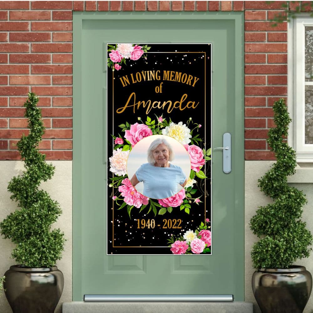 Personalised In Loving Memory Funeral Wake Memorial Door Wall Photo ...