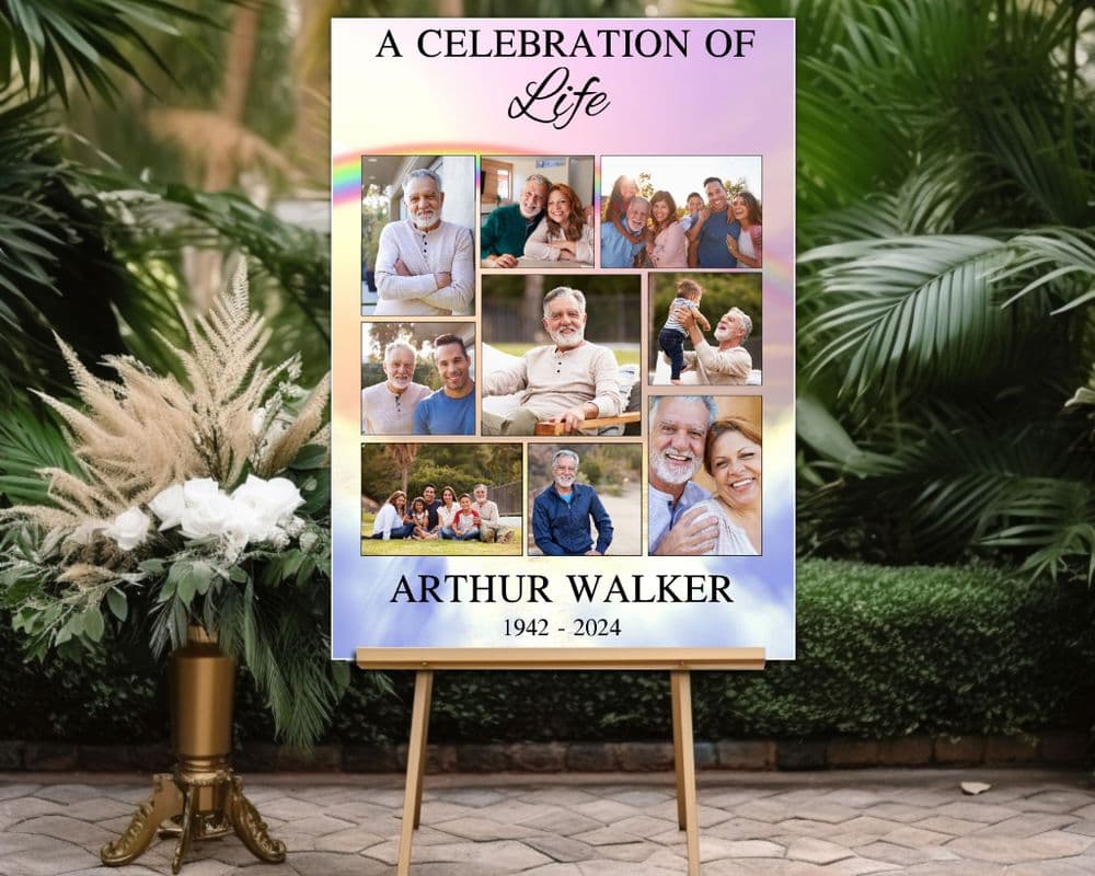 Personalised Memorial celebration of life Photo Poster Banner Print ...