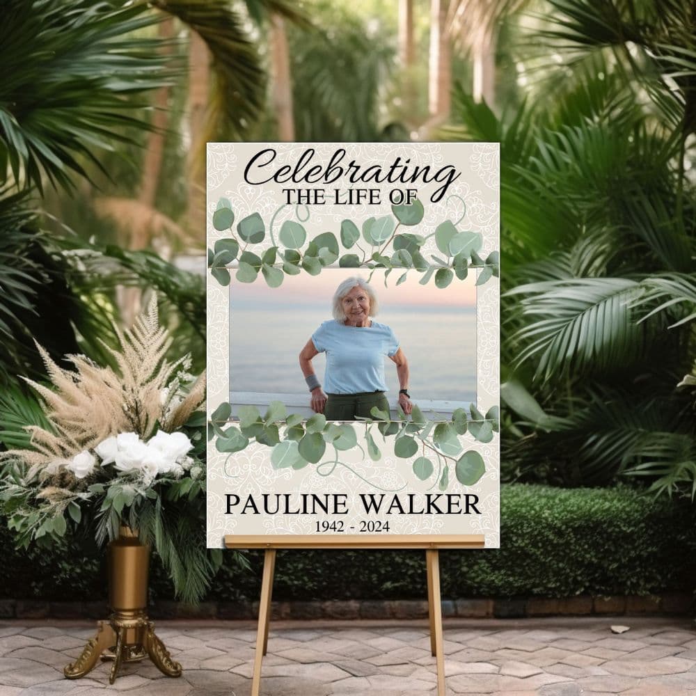 Personalised Memorial celebration of life Photo Poster Banner Print ...