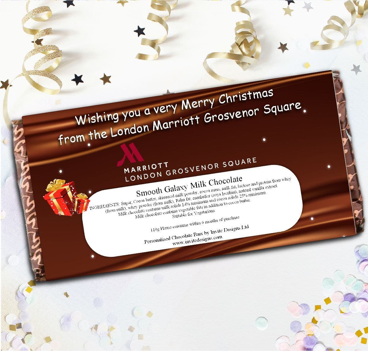 Personalised Merry Christmas Chocolate Bar - Use for Marriott Hotel Only