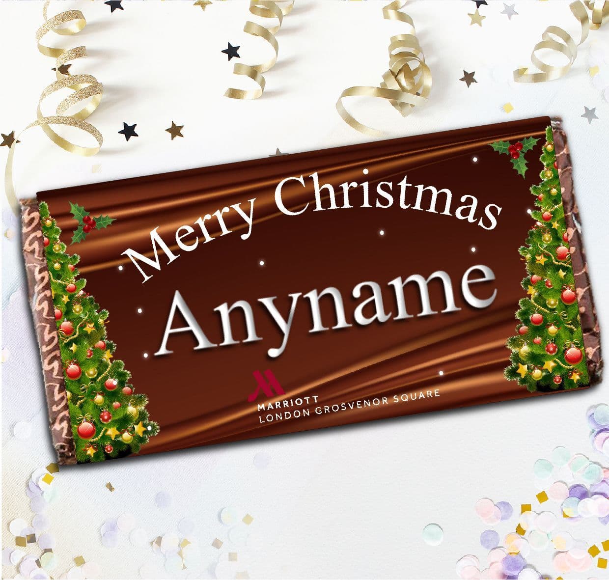 Personalised Merry Christmas Chocolate Bar - Use for Marriott Hotel Only