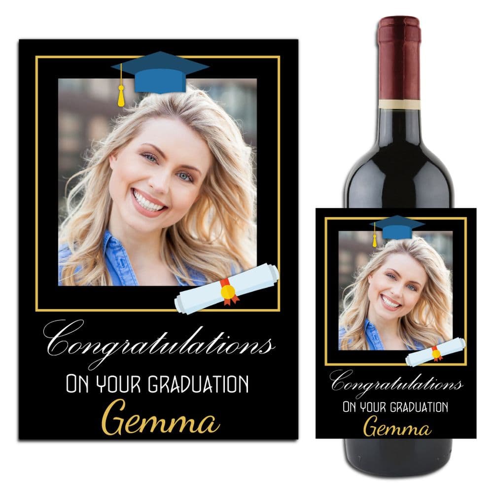 Personalised University College Graduation Wine / Champagne Bottle ...
