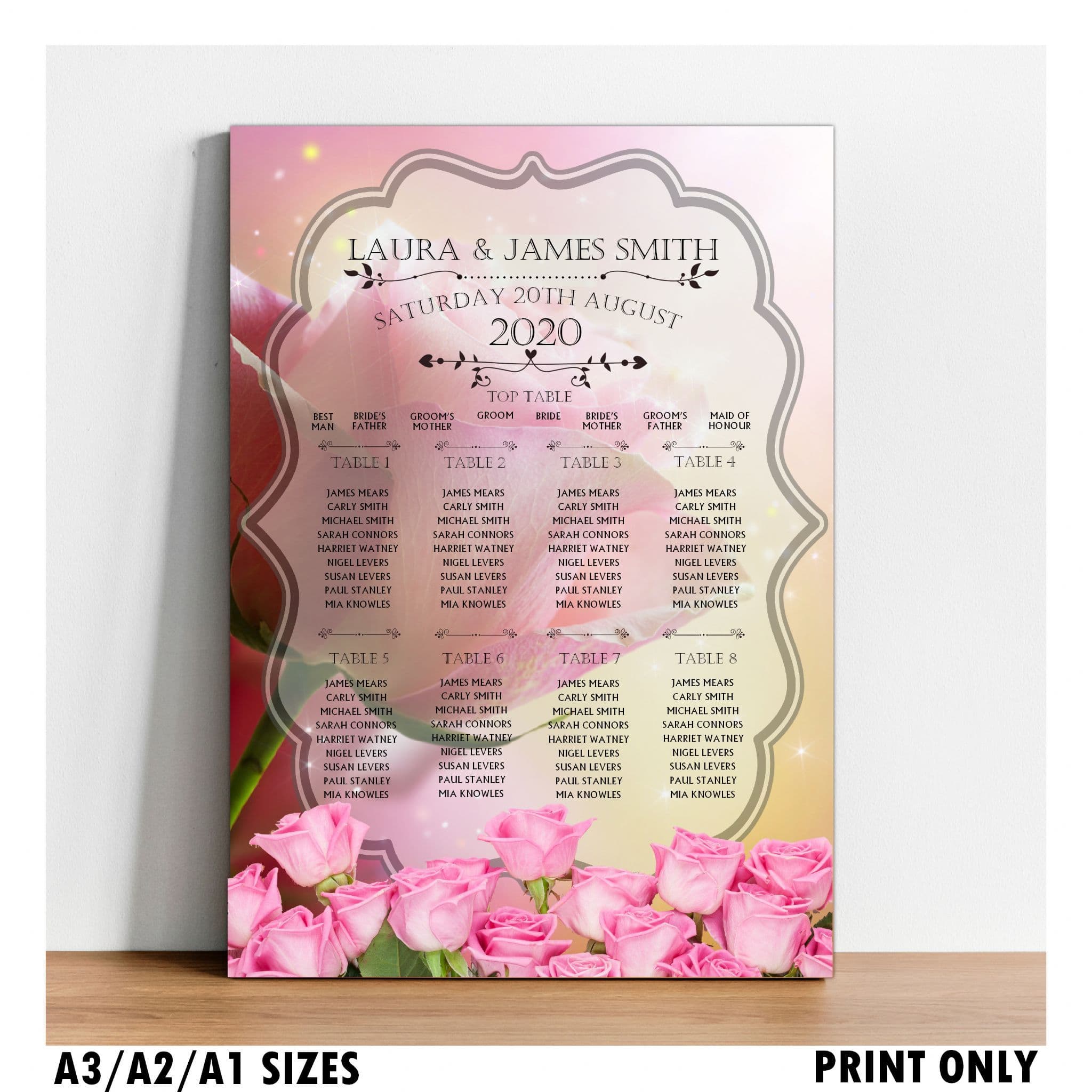 Wedding Table Seating Plan Wedding Table Plans | Table Plan Cards